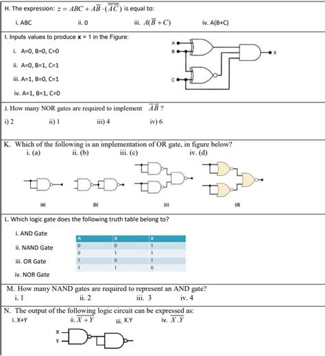 Solved H The Expression Abc Abac Is Equal To I