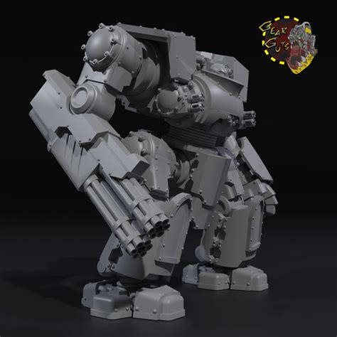 Iron Crusader Heavy Vault Mech A Stl Download Gear Guts Mek Shop