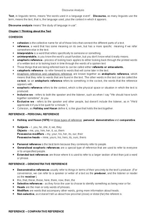 Elec 2 Unit 1 5 Reviewer About Discourse Analysis Discourse