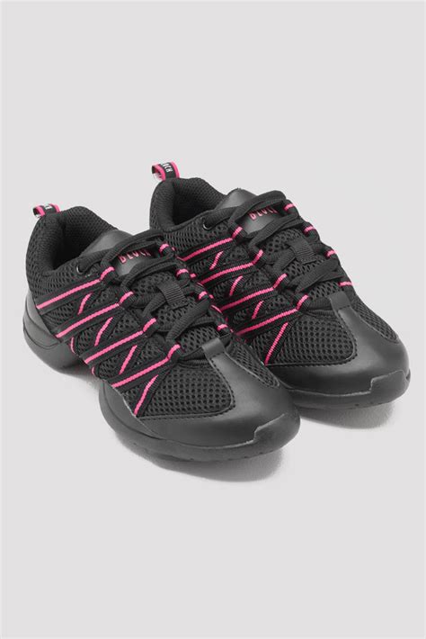 Ladies Criss Cross Split Sole Dance Sneakers Pink Bloch Dance Uk
