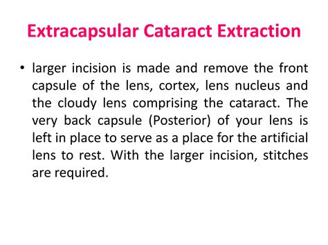 Cataract Pptx Eye And Vision Conditions Diseases And Conditions
