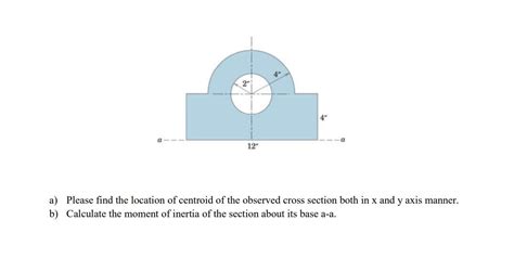 Solved A Please Find The Location Of Centroid Of Chegg Com