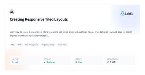 3 Tile Layout Css Html Web Development Labex