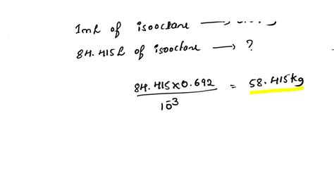 Solved Isooctane C8h18 D 0 692 G Ml Is Used As The Fuel During A
