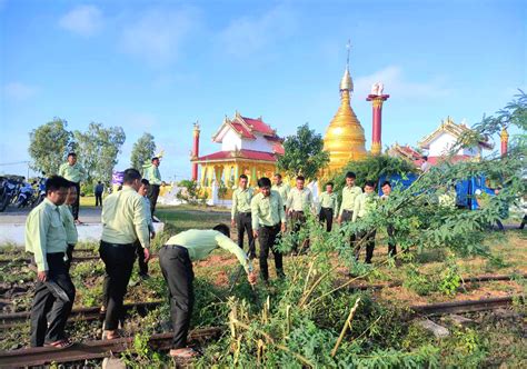 ပွင့်ဖြူမြို့နယ်၌ ဌာနဆိုင်ရာများ စုပေါင်းပြီး စင်္ကြာပန်းဝောာင်းစေတီတော်မြတ်ကြီးတွင် ပြည်သူ့အက