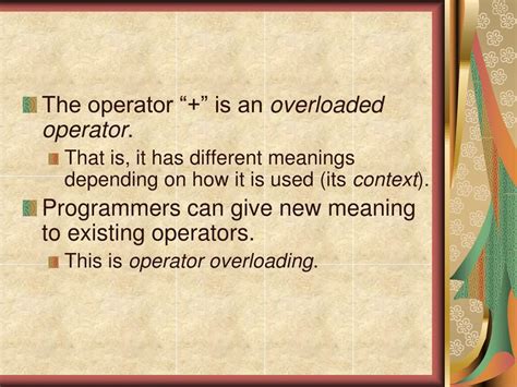 Ppt Understanding Operator Overloading In C Powerpoint Presentation Id