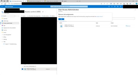 how to remove a dangling access control iam assignment for user