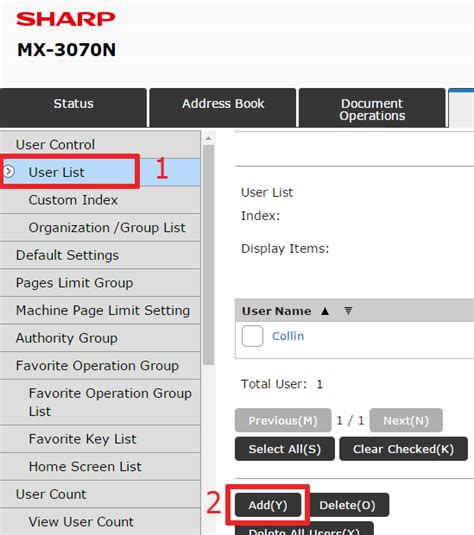 How To Setup User Control On Sharp Copier Skelton Business Equipment