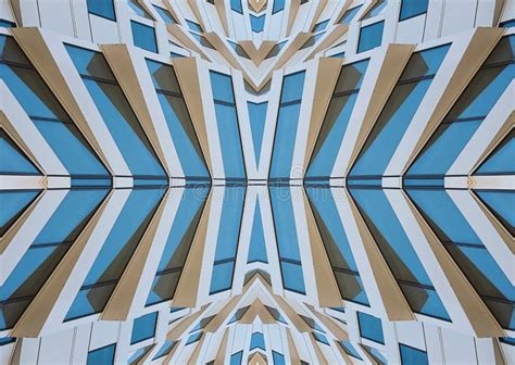 Futuristic Abstract Design With Geometric Shapes With Reflection Stock