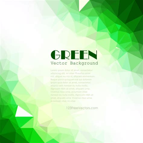 Moss Green Polygonal Background Illustrator