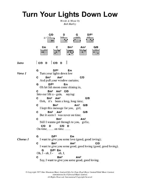 Turn Your Lights Down Low Guitar Chords