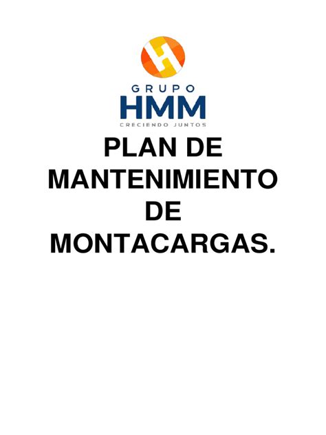 Plan De Mantenimiento De Montacargas Portada Fusionado Pdf