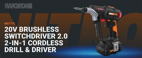 Worx Nitro 20v Switchdriver 20 2 In 1 Brushless Cordless Drill Driver