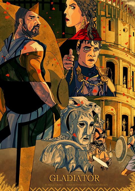 Gladiator Illustrative Poster Poster By Luiz Tavares Art