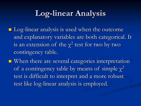 ppt log linear analysis powerpoint presentation free download id