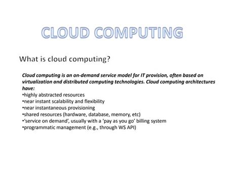 Cloud Computing And Services Ppt Pptx