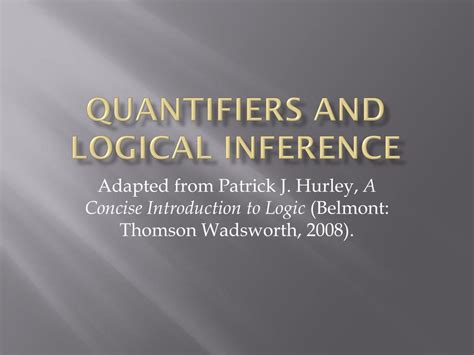 PPT Quantifiers And Logical Inference PowerPoint Presentation Free Download ID 6306019