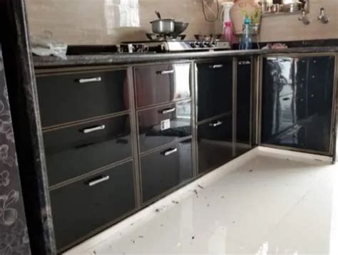 Stainless Steel Brown Modern Glass Kitchen Cabinet At Rs 270sq Ft In Vadodara