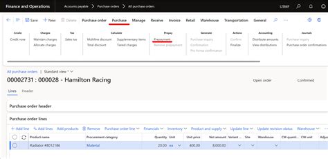 how to process purchase order prepayments in d365 sikich
