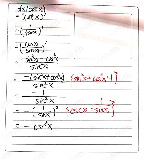 solved 3 prove that dx cot x csc wedge 2 x [algebra]