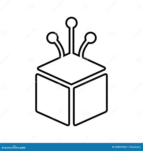 Stack Storage Big Data Outline Icon Line Art Vector Stock