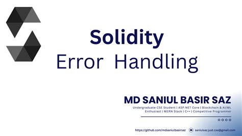 Solidity Error Handling Error Handling Is Very Important In By Md