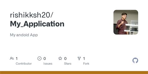GitHub Rishikksh20 My Application My Andoid App