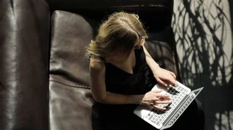 Sexy Woman Working In The Office With La Stock Video Pond