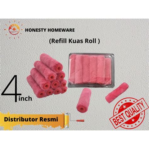 Jual Isi Bulu Roll Kapal Wool 4” Inch Isi Refill Kuas Cat Rolll