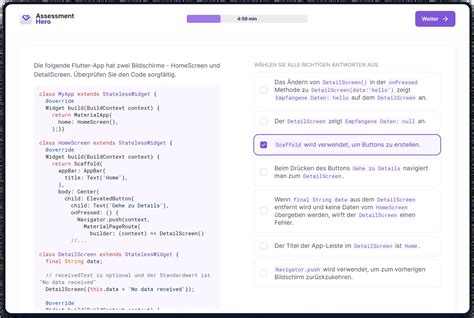 Flutter Online Einstellungstest Skill Assessment