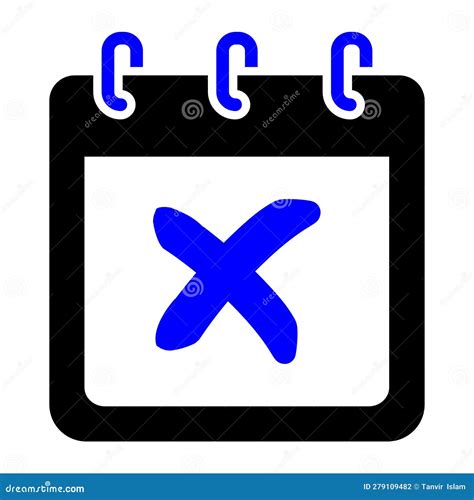 Cancel Date Icon Stock Vector Illustration Of Icon 279109482