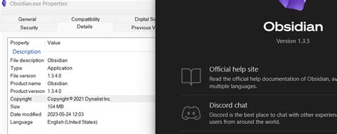 incorrect version is reported in the help dialog help obsidian forum