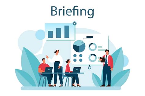 Premium Vector Briefing Concept Business People In Front Of Coworkers With A Relevant