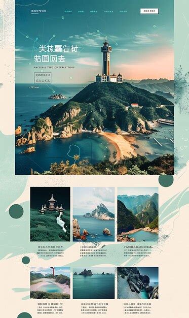 Premium Photo Dalian Tour With Modular Grid Layout Effect Scenic