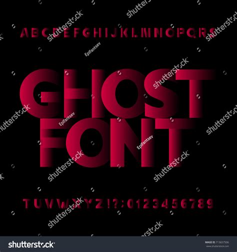 Ghost Alphabet Vector Font Type Letters Stock Vector Royalty Free Shutterstock