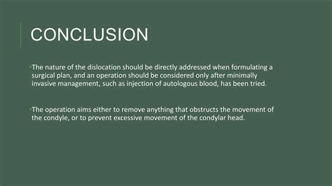 Condylar Dislocation Etiopathogenesis And Treatment Pptx