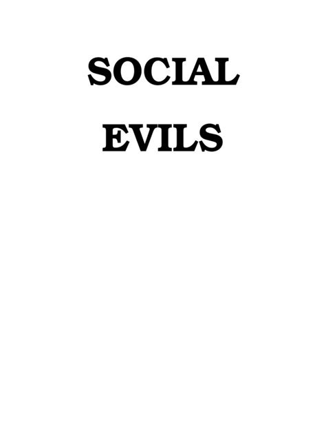 Social Evils Pdf Social Science