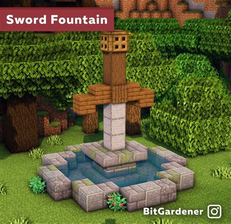 Minecraft Castle Fountain Minecraft Garden Fountain Minecraft