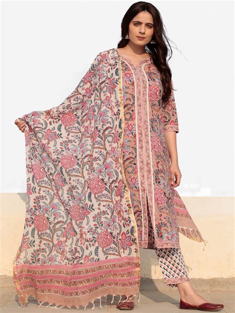 Zohra Anjum Set Of Straight Kurta Pants And Dupatta Ks78e2515d