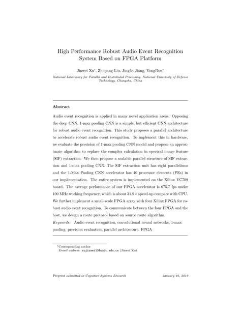 pdf high performance robust audio event recognition system based on