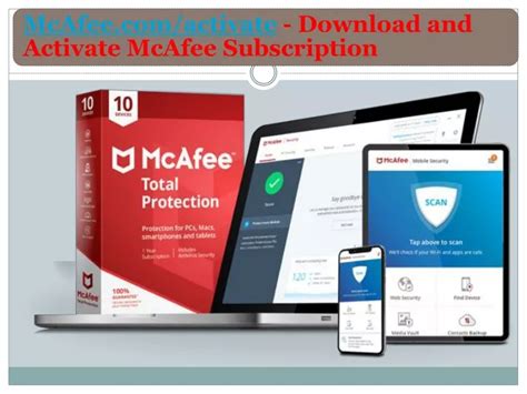 PPT McAfee Com Activate Download And Activate McAfee Subscription PowerPoint Presentation