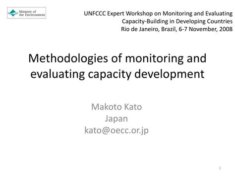 Ppt Methodologies Of Monitoring And Evaluating Capacity Development