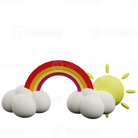 Sunny Rainbow Icon 34762843 Png