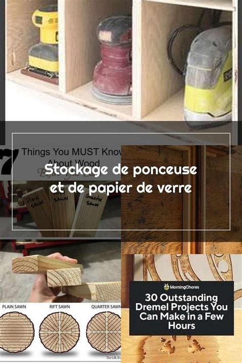 Woodworking Projects Stockage De Ponceuse Et De Papier De Verre