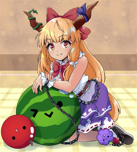 Ibuki Suika Suika Ibuki Touhou Project Touhou Hits Hitstts Anime