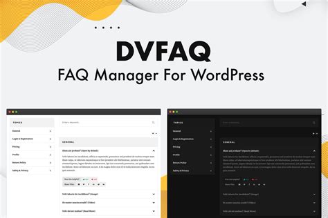 DV FAQ Advanced WordPress FAQ Plugin 1 3 2