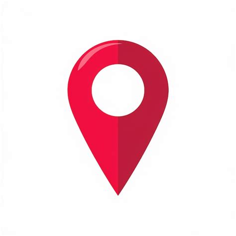 빨간색 핀 위치 아이콘 프리미엄 Ai 생성 벡터