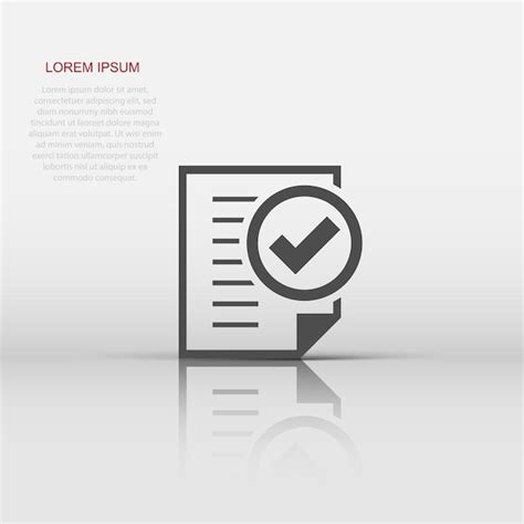 Premium Vector Compliance Document Icon In Flat Style Approved