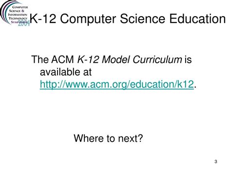 ppt the acm k 12 computer science curriculum dissemination