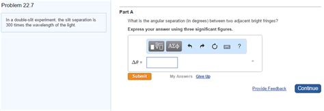 solved in a double slit experiment the slit separation is